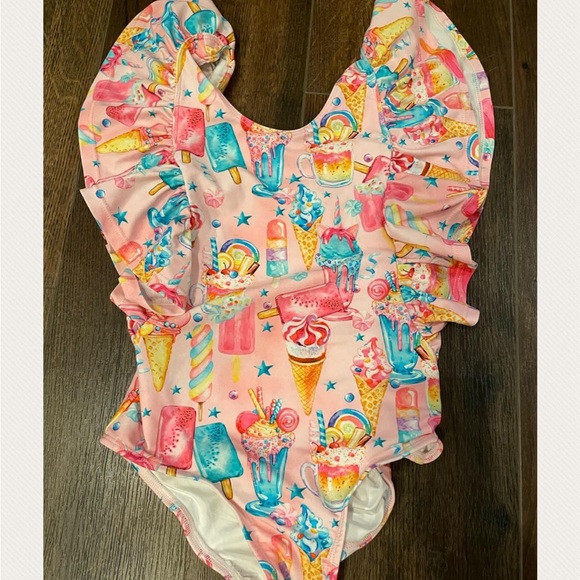 Posh Peanut | Swim | Posh Peanut Priscilla Flutter Sleeve One Piece Ice ...